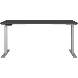 Schreibtisch Germania "Jet", grau (graphit, silber, silber, graphit), B:160cm H:72cm T:80cm, Tische, Schreibtisch, moderne Farbvariationen, Breite 120/140/160/180 cm, Made in Germany