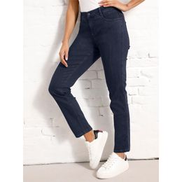 Stretch-Jeans Ascari, Damen, Gr. 34, Normalgr&ouml;&szlig;en, blau (dunkelblau), 91% Baumwolle, 6% Polyester, 3% Elasthan, unifarben, lang, Jeans Stretch-Jeans