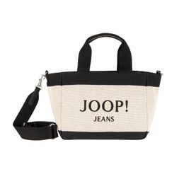 JOOP! Handtasche JOOP JEANS "calduccio tela yvette handbag shz", Damen, Gr. B/H/T: 26,5cm x 21cm x 14cm, schwarz, Textil, Taschen Handtasche, Damen Umh&auml;ngetasche mit plakativem Logo