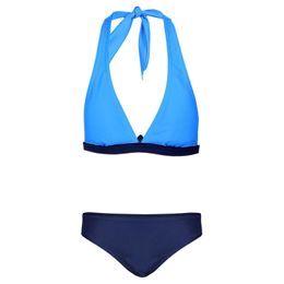 Bustier-Bikini AQUARTI "Badeanzug M&auml;dchen Bikini Set Zweiteilig Bikinislip Bustier", Kinder, Gr. 158, N-Gr, blau (blau, dunkelblau), Obermaterial: 80% Polyamid PA. 20% Elasthan EL., Bikini-Sets Bustier-Bikini