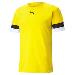 Trainingstop Puma "TEAMRISE JERSEY", Damen, Gr. L, cyber gelb, Netz, Obermaterial: 100% Polyester, regular fit normal, Rundhals, Tops Trainingstop, Regular Fit, mit Rundhalsausschnitt, mit Mesh-Details an den &Auml;rmeln