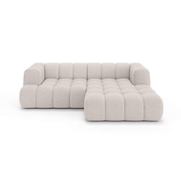 Ecksofa HOMSY BY ANA JOHNSON "&raquo;XL&laquo; BOUBELLE L-Form extra tief, Design: Bubble-Optik, Breite 247cm", beige, B:247cm H:75cm T:191cm, 100% Polyester, Sofas, Ecksofa, hoher Sitzkomfort dank Wellenunterfederung, XL Sitztiefe 100 cm