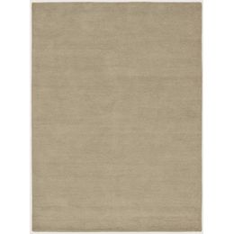 Wollteppich OTTO HOME "Gabbo Natur, Handgefertigt, Teppich, reine Wolle, meliert" Gr. 6, beige (sand), B:200cm H:14mm L:290cm, Wolle, Teppiche, Wollteppich, reine Wolle, Uni, Wohnzimmer, Schlafzimmer, Esszimmer