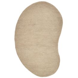 Wollteppich Theko "Gabbeh Uni, Handgefertigt, Teppich, meliert, reine Wolle" Gr. 70, beige, B:100cm H:14mm L:150cm, Wolle, Teppiche, Wollteppich, Schlafzimmer, Wohnzimmer, Esszimmer, auch als L&auml;ufer, eckig oder rund