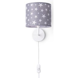 Paco Home Wandleuchte "Capri 315", wei&szlig;, 1, &Oslash; 18cm H: 26,5cm, Leuchten, Lampe Kinderzimmer Babyzimmer &acirc;&circ;&hellip;18cm Sterne Kabell&auml;nge 3m E14, Wandleuchte