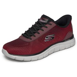 Slip-On Sneaker Skechers "TRACK", Damen, Gr. 39, rot, schwarz, Lederimitat, Textil, Schuhe Slip-On Sneaker, Schlupfschuh, Freizeitschuh, Sportschuh mit Memory Foam