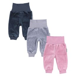 Jogginghose TUPTAM "Hose Baby M&auml;dchen Nicki Hose 3er Pack", Jungen, Gr. 80, N-Gr, rot (farbenmix 1), Obermaterial: 77% Baumwolle CO. 23% Polyester PES., Hosen Jogginghose