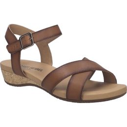 Sandale Josef Seibel "Fleur 05, camel", Damen, Gr. 40, braun (camel), Obermaterial: 100% Rindsleder Leather cow., Schuhe Sandale