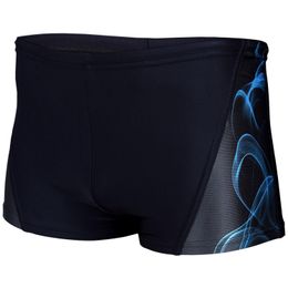 Badehose AQUARTI "Badehose Aquarti Herren Badehose Kurz Sportlich Streifen", Gr. 8XL, N-Gr, schwarz (16201 schwarz, blau), Obermaterial: 80% Polyamid PA. 20% Elasthan EL., Badehosen Badehose