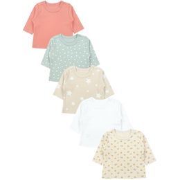 Langarmshirt TUPTAM "Shirt Baby M&auml;dchen Langarmshirt 5er Set", M&auml;dchen, Gr. 50, pink (gr&uuml;n_wei&szlig;_pink_blume), Obermaterial: 100% Baumwolle CO., Shirts Langarmshirt