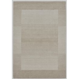Wollteppich Theko "Gabbeh Super, Handweb, auch als L&auml;ufer erh&auml;ltlich, reine Wolle" Gr. 8, beige, B:300cm H:9mm L:400cm, Wolle, Teppiche, Wollteppich, Schlafzimmer, Wohnzimmer, Esszimmer, auch als Bettumrandung