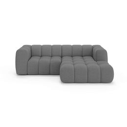 Ecksofa HOMSY BY ANA JOHNSON "&raquo;L&laquo; BOUBELLE L-Form, Design-Sofa, Bubble-Optik, Breite 247 cm", dunkelgrau, B:247cm H:75cm T:156cm, 100% Polyester, Sofas, Ecksofa, hoher Sitzkomfort dank Wellenunterfederung, L Sitztiefe 63 cm