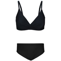 Bustier-Bikini AQUARTI "Badeanzug M&auml;dchen Bikini Set Zweiteilig Bikinislip Bustier", Kinder, Gr. 158, N-Gr, schwarz (039 schwarz), Obermaterial: 80% Polyamid PA. 20% Elasthan EL., Bikini-Sets Bustier-Bikini