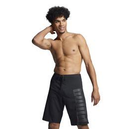 Badeshorts Puma "Puma SWIM MEN LONG BOARD SHORTS 1P", Herren, Gr. M, N-Gr, schwarz, Microfaser, Obermaterial: 100% Polyester, Badehosen Badeshorts, mit Rei&szlig;verschluss, Topseller
