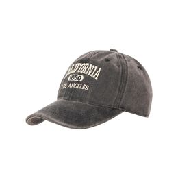 Baseball Cap Zwillingsherz "California", Damen, schwarz, Obermaterial: 100% Baumwolle, Caps Baseball Cap, Vintage Look, Statement Stickerei