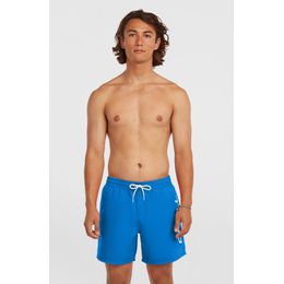 O`Neill Badeshorts O'NEILL "CALI 16'' SWIMSHORTS", Gr. L, N-Gr, victoria blau, Obermaterial: 100% Polyester, Badehosen Badeshorts, mit seitlichen Eingrifftaschen und Ges&auml;&szlig;tasche, mit Stickerei am Bein