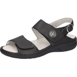 Waldl&auml;ufer Sandale WALDL&Auml;UFER "GUNNA", Damen, Gr. 7 (40,5), schwarz, Nappaleder, unifarben, Basic, Schuhe Sandale, Sommerschuh, Komfortschuh, Sandalette in Bequemweite G (= weit)