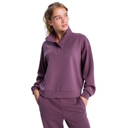 Sweatshirt Roxy "Rise & Vibe Sweet", Damen, Gr. XS, huckleberry, Obermaterial: 48% Viskose, 44% Microfaser, 8% Elasthan;, Sweatshirts Sweatshirt