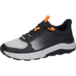 Waldl&auml;ufer Sneaker WALDL&Auml;UFER "H-CARL", Herren, Gr. 9,5 (44), grau, schwarz, Synthetik, Textil, Schuhe Sneaker, Schn&uuml;rschuh, Outdoorschuh in Komfortweite H (= sehr weit)