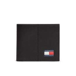 Geldb&ouml;rse Tommy Jeans "TJM HERITAGE CC WALLET", Damen, schwarz, Leder, Lederimitat, Textil, Basic, Kleinlederwaren Geldb&ouml;rse, Geldbeutel, Portemonnaie, Money Pocket mit Logoemblem