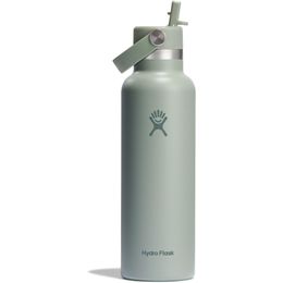 Trinkflasche Hydro Flask "21 OZ Standard Flex Straw Cap", gr&uuml;n (agave), H:27cm, Edelstahl, Kunststoff, Trinkflaschen, Trinkflasche, TempShield️ doppelwandige Vakuumisolierung