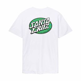 T-Shirt Santa Cruz "VERTIGO DOT T-SHIRT", Herren, Gr. M, wei&szlig;, Obermaterial: 100% Baumwolle, Shirts T-Shirt, f&uuml;r Erwachsene, sportlicher Stil, f&uuml;r Sportmode-Anl&auml;sse