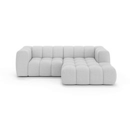 Ecksofa HOMSY BY ANA JOHNSON "&raquo;L&laquo; BOUBELLE L-Form, Design-Sofa, Bubble-Optik, Breite 247 cm", hellgrau, B:247cm H:75cm T:156cm, 100% Polyester, Sofas, Ecksofa, hoher Sitzkomfort dank Wellenunterfederung, L Sitztiefe 63 cm