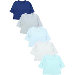 Langarmshirt TUPTAM "Shirt Baby Jungen Langarmshirt 5er Set", M&auml;dchen, Gr. 62, lila (blau_grau), Obermaterial: 100% Baumwolle CO., Shirts Langarmshirt
