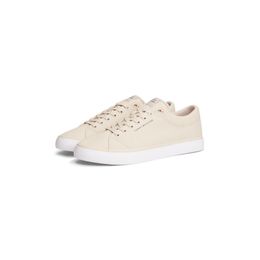 Sneaker Tommy Hilfiger "HARLEM CORE II CVS", Herren, Gr. 40, beige, Baumwolle, unifarben, Basic, Schuhe Sneaker, Freizeitschuh, Halbschuh, Schn&uuml;rer mit Logo-Aufn&auml;her an der Schuhzunge