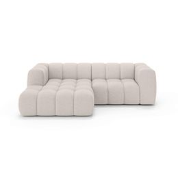 Ecksofa HOMSY BY ANA JOHNSON "&raquo;L&laquo; BOUBELLE L-Form, Design-Sofa, Bubble-Optik, Breite 247 cm", beige, B:247cm H:75cm T:156cm, 100% Polyester, Sofas, Ecksofa, hoher Sitzkomfort dank Wellenunterfederung, L Sitztiefe 63 cm