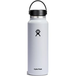 Trinkflasche Hydro Flask "40 OZ Wide Flex Cap", wei&szlig;, H:28,3cm, Edelstahl, Kunststoff, Trinkflaschen, Trinkflasche, TempShield️ doppelwandige Vakuumisolierung