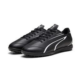 Fu&szlig;ballschuh Puma "VITORIA TT JR", Kinder, Gr. 37,5, schwarz-wei&szlig; (Puma schwarz, Puma wei&szlig;), Synthetik, Schuhe Fu&szlig;ballschuh, f&uuml;r synthetische Hartpl&auml;tze, f&uuml;r Jugendliche & Kinder