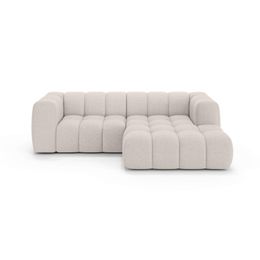Ecksofa HOMSY BY ANA JOHNSON "&raquo;L&laquo; BOUBELLE L-Form, Design-Sofa, Bubble-Optik, Breite 247 cm", beige, B:247cm H:75cm T:156cm, 100% Polyester, Sofas, Ecksofa, hoher Sitzkomfort dank Wellenunterfederung, L Sitztiefe 63 cm