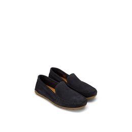 Marc O'Polo Mokassin MARC O'POLO "Sven", Damen, Gr. 40, dunkelblau, Veloursleder, unifarben, Schuhe Mokassin, Slipper, Schlupfschuh, Flat, Loafer mit Memory Foam