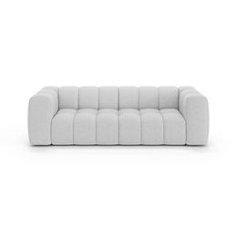 Big-Sofa HOMSY BY ANA JOHNSON "&raquo;L&laquo; BOUBELLE Design-Sofa mit Steppung, Bubble-Optik, Breite 246 cm", hellgrau, B:246cm H:75cm T:100cm, 100% Polyester, Sofas, Big-Sofa, 4-Sitzer mit Wellenunterfederung, L Sitztiefe 63 cm