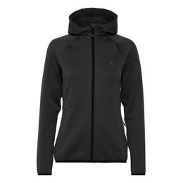 Fleecejacke North Bend "Fleecejacke NBBerta", Damen, Gr. 46, schwarz, Obermaterial: 95% Polyester PES. 5% Elasthan EL., regular fit, Jacken Fleecejacke
