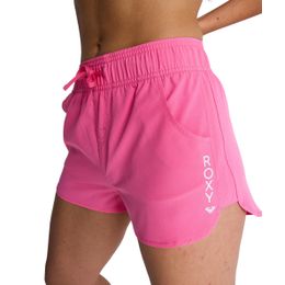 Boardshorts Roxy "Roxy WAVE 2 INCH BS", Damen, Gr. S (36), N-Gr, sangria sunset, Obermaterial: 82% Polyester, 10% sonstige Fasern, 8% Elasthan, Hosen Boardshorts