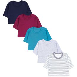 Langarmshirt TUPTAM "Shirt Baby Jungen Langarmshirt 5er Set", M&auml;dchen, Gr. 74, gr&uuml;n (blau dunkelgr&uuml;n weinrot grau), Obermaterial: 100% Baumwolle CO., Shirts Langarmshirt