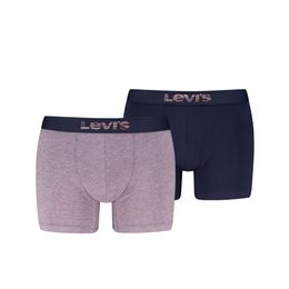 Levi's Boxershorts LEVI'S, Herren, Gr. L, navy, rot, Single Jersey, Obermaterial: 95% Baumwolle, 5% Elasthan, k&ouml;rpernah, Unterhosen Boxershorts, Baumwoll-Stretch, ohne Eingriff