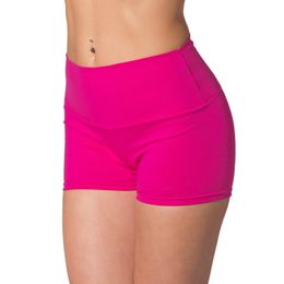 Hotpants ALKATO "Shorts Alkato Damen Sport Shorts mit Hohem Bund", Damen, Gr. 40, N-Gr, pink, Obermaterial: 95% Baumwolle CO. 5% Elasthan EL., Hosen Hotpants