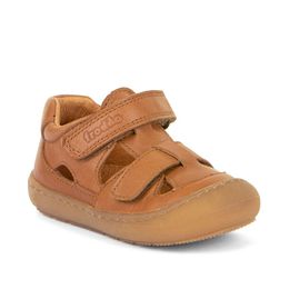 Sandale froddo "Ollie Sandal", M&auml;dchen, Gr. 28, braun, Leder, unifarben, Schuhe Sandale, Babyschuh, Klettschuh, Lauflernschuh mit luftigen L&ouml;chern