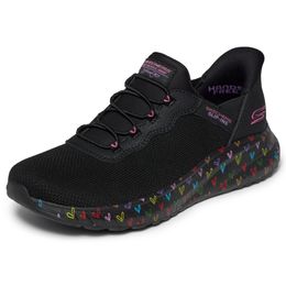 Slip-On Sneaker Skechers "BOBS SQUAD CHAOS", Damen, Gr. 42, schwarz, Textil, kontrastfarbene Details, Schuhe Slip-On Sneaker, Freizeitsneaker, Slipper, Schlupfschuh mit Memory Foam-Innensohle