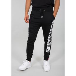 Jogginghose Alpha Industries "Big Letters Jogger", Herren, Gr. XS, Normalgr&ouml;&szlig;en, schwarz, Obermaterial: 80% Baumwolle, 20% Polyester, Hosen Jogginghose