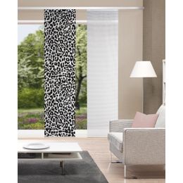Schiebegardine Vision S "LEOPARD", anthrazit, B:60cm H:260cm, Polyester, Polyester, Gardinen, Schiebegardine, digital bedruckt