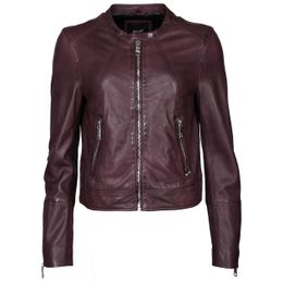 Bikerjacke Maze "Lederjacke 183Grenada", Damen, Gr. XXL, braun (mahagony), Obermaterial: 100% Lammleder LEL. Futter: 100% Polyester PES., Jacken Bikerjacke