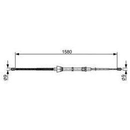 Bosch Seilzug, Feststellbremse 1 987 482 446 vorne rechts links f&uuml;r SKODA VW SEAT 6Q0609721B 6Q0609721M 6Q0609721H