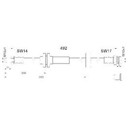 ATE Bremsschlauch 24.5112-0492.3 vorne rechts links f&uuml;r PEUGEOT FIAT CITRO&Euml;N 1399238080 4806G6 1617432480