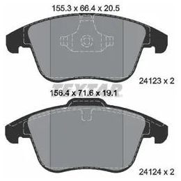 TEXTAR Bremsbelagsatz, Scheibenbremse 2412301 vorne rechts links f&uuml;r LAND ROVER FORD (CHANGAN) VOLVO MG (SAIC) 6G9Z2001B BG912K021AA 30793540