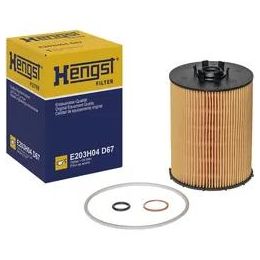 HENGST FILTER &Ouml;lfilter E203H04 D67 mit Dichtungen 73mm f&uuml;r BMW 11420151456 11420396940 11427527957
