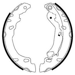 ATE Bremsbackensatz 03.0137-0462.2 hinten rechts links mit Hebel f&uuml;r FIAT FORD 1558094 77362615 1581895